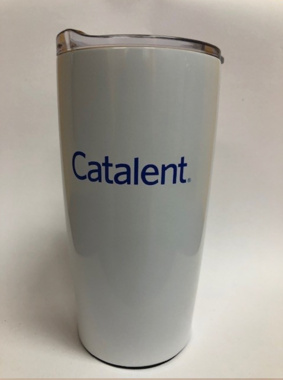 20 oz. Stainless White Tumbler – Catalent